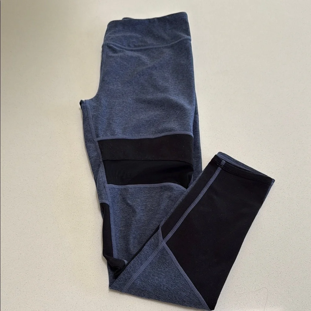 Zella | Bottoms | New Zella Blue And Black Sheer Leggings | Poshmark